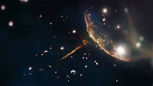 Astronomers found a pulsar hurtling through space at nearly 2.5 million miles an hour — so fast it could travel the distance between Earth and the Moon in just 6 minutes. The discovery was made using the NASA Fermi Gamma-ray Space Telescope and the National Science Foundation (NSF) and National Radio Astronomy Observatory (NRAO) Karl G. Jansky Very Large Array. Read more: https://go.nasa.gov/2TRyee5 Pulsars are superdense, rapidly spinning neutron stars left behind when a massive star explodes. 