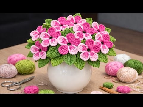 Wow Gorgeous Easy Crochet Motif Flower Making🩷#crochet #knitting #diy