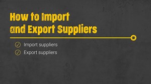Simpro Premium - How to Import and Export Suppliers