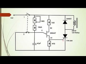 Time Delay Relay Circuit/SCR – UJT operated Timer Circuit
