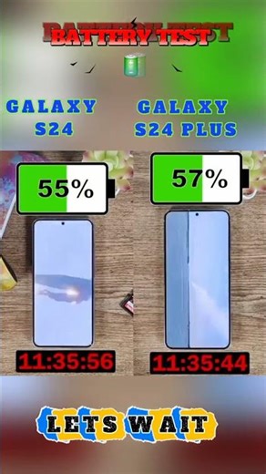 📱 Samsung Galaxy S24 vs Samsung Galaxy S24+ BATTERY TEST 🔋 #smartphone #cameratest