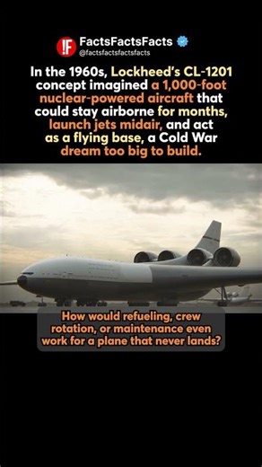 ✈️ Lockheed CL‑1201: The 1,000‑Foot Nuclear Aircraft That Never Flew