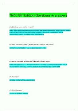 TNCC 8th Edition 2025/2026 Questions and Answers6294