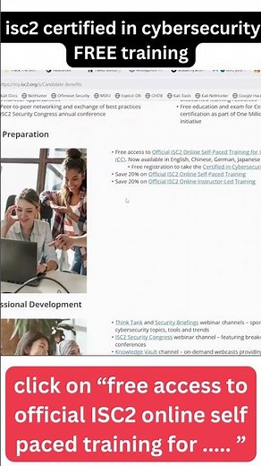 How to access the FREE Official ISC2 Online Self Paced Training #shorts #beginnersguide
