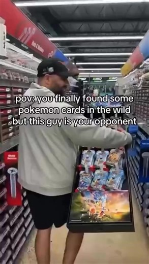 🛒🔥🃏 “He Took the Whole Thing” — When a Pokémon Scalper Didn’t Even Leave the Display It started like any other restock morning. The store doors slid open. Fluorescent lights flickered on. And right there at the end of the aisle stood it—the full Pokémon display. Cardboard standees. Bright colors. Rows of packs perfectly aligned. ETBs stacked like they were meant to be admired, not hunted 😌✨. For a brief moment, it felt peaceful. Then the scalper arrived. Not running. Not rushing. Confident. 