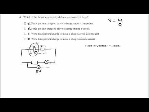 Electrical Circuits Exam Questions - A Level Physics AQA, Edexcel, OCR A - Q7 (level 1)