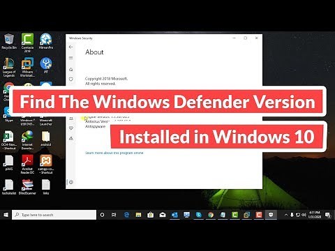 How To Find the Windows Defender Version Installed in Windows 10
