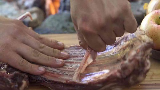 Catch & Cook_ Wild boar ribs in Dutch oven asmr style 🔥🔥🔥