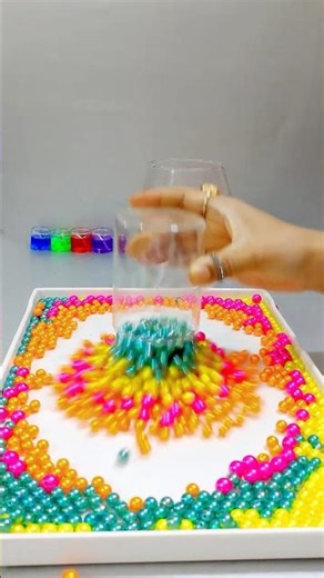 Fish🌈 Mesmerizing Marbles & Beads Flow. #shorts #marble #viral #fish