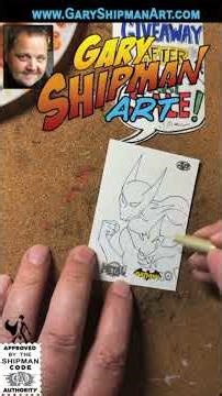 #395 Artist Gary Shipman Draws Upper Deck Metal Sketch Card Batman Beyond Animated #art