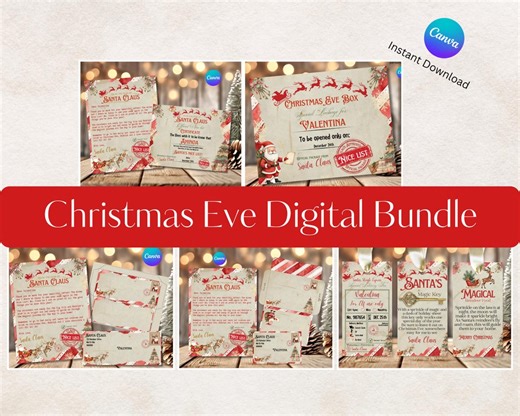 Christmas Eve Magic Bundle | Letter From Santa, Nice List (instant Download) - Etsy