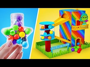 Cardboard + Candy = Magic! 🌈✨ DIY Gumball with Sam Slime