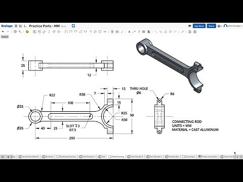 Learn Onshape - Project 10 - Connecting Rod
