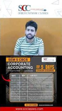 🚀 5 Days Crash Course 💪 | Corporate Accounting | Sem 5 | CBCS | Shruti Chamaria Classes 📚