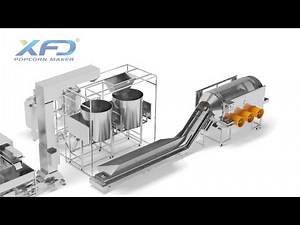 XFD Fully Automatic Caramel Coating Popcorn Production Line @XFD Popcorn Machine