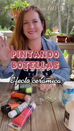 1M views · 10K reactions | Pintando botellas con efecto cerámica⚱️#manualidades #diy #crafts #diycrafts #handmade #hechoamano | Dando Ideas Diy | Facebook