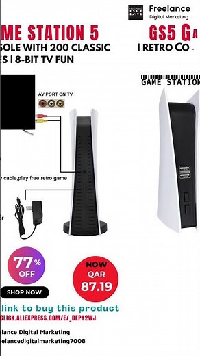 GS5 Game Station 5 | Retro Console with 200 Classic Games | 8-Bit TV Fun