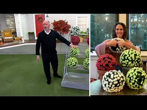 Wicker Park Set of (2) 10" or 12" Faux Mum Garden Spheres on QVC