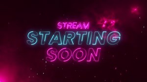 Neon Stream Starting Soon Animated Title Overlay
