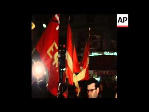 SYND 30/12/70 DEMONSTRATORS TURN OUT IN SUPPORT OF BURGOS BASQUE