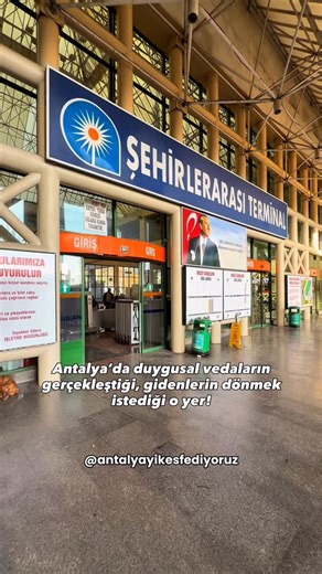 ANTALYA’YI KEŞFEDİYORUZ 🇹🇷 on Instagram: "Burada vedalaştığın ama tekrar dönmesini istediğin kişiye gönder 📍Antalya Otogar"