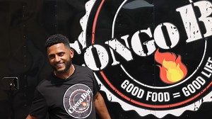 Chef Christos Stelios, a former refugee from the Democratic Republic of Congo, runs a popular food truck in Syracuse. "Why you cooking? Because I’m happy," he said. "Life is good." See his full story: https://l.syracuse.com/qeGDGy | syracuse.com