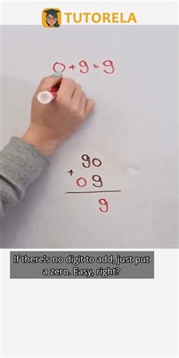 Vertical Addition: 90 + 9 in Column Format #Math #ArithmeticOperations #VerticalAddition