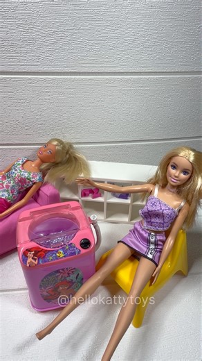 Satisfying With Unboxing Barbie Doll Washing Machine Set Toys ASMR #asmr