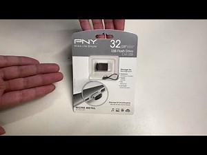 PNY Micro Metal 32GB USB Flash Drive Unboxing