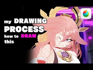 How to Draw Anime: Character Full Illustration Process [Tutorial 2023 in Medibang Paint]