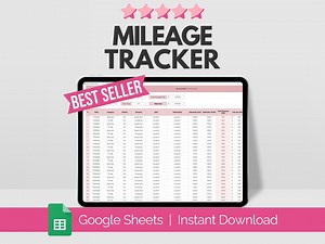 Mileage Expense Tracker, Mileage Log, Mileage Calculator, Mileage Tracker Spreadsheet, Mileage Tracking, Car Mileage Tracker Google Sheet - Etsy