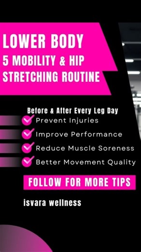 Skip mobility before training = injuries waiting to happen ‼️ Here's the complete lower body routine you NEED before and after every leg day. ✅ 5 mobility drills (before) ✅ 5 stretches (after)  FULL DETAILED VIDEO on YouTube (link in bio) Save this for your next leg day ! Which exercise do you need most? Drop a  in the comments! #lowerbodymobility #gymtip #injurypervention | Isvara Yoga | Facebook