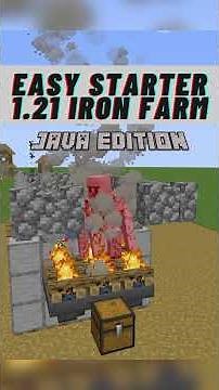 Minecraft Automatic Easy Iron Golem Farm Tutorial [Java 1.21+] #shorts