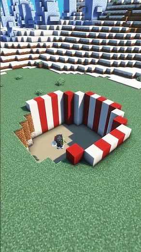 Minecraft Christmas Underground Base🎅🏠 #shorts