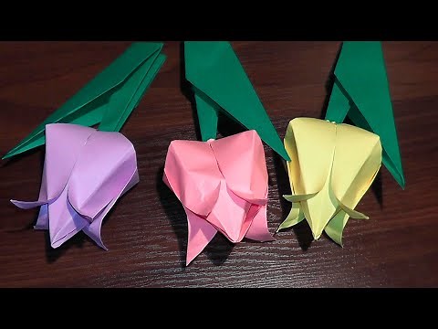 How to make a paper flower tulip easy ✿ [Origami art tutorial]
