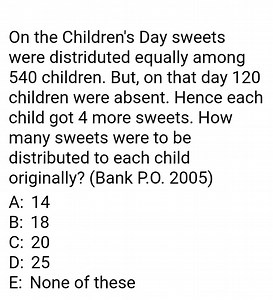 On the Children's Day sweets were distriduted equally among 540... | Filo