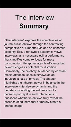 The interview class 12 summary | the interview #class12 #english