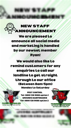 Dedicated Staff for Inquiries - Pest Control & Grounds Maintenance