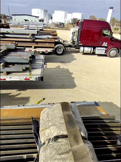 Safety first. Show me some load securement tips and tricks. #flatbedtok #FlatbedGang #trucker #heavyhaul