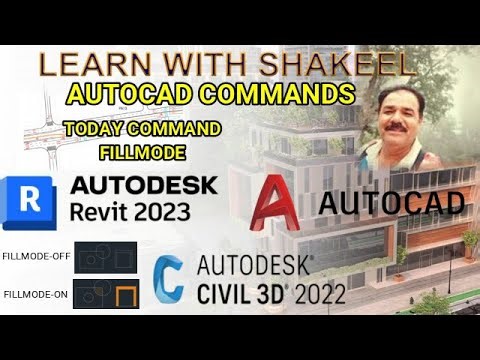 HOW TO USE FILLMODE COMMAND IN AUTOCAD - AUTOCAD COMMANDS -AUTOCAD LEARNING TUTORIAL FILLMODE -