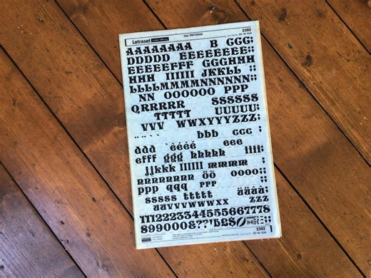 Vintage Letraset 2392 Black Dry Transfer Sheet: 42pt Pretorian - Etsy Australia