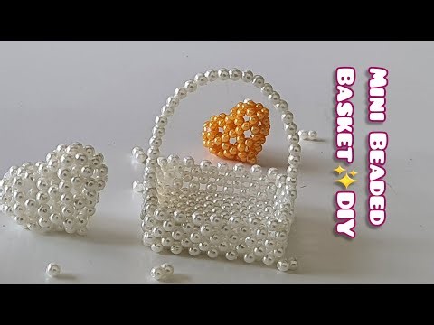 Beautiful Beaded Basket | Handmade Miniature Basket | Easy Bead Craft DIY