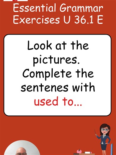 U 36.1E Complete sentences with used to... #Englishlearning #englishgrammar #Englishteacher #englishlanguage #SpeakEnglish
