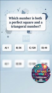 Which number is BOTH a perfect square and a triangular number?😱