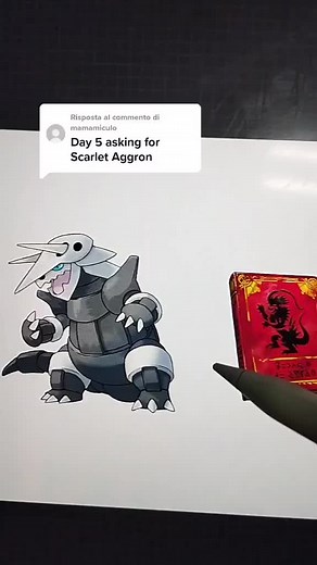 Digital Drawing of Aggron in Pokémon Scarlet & Violet