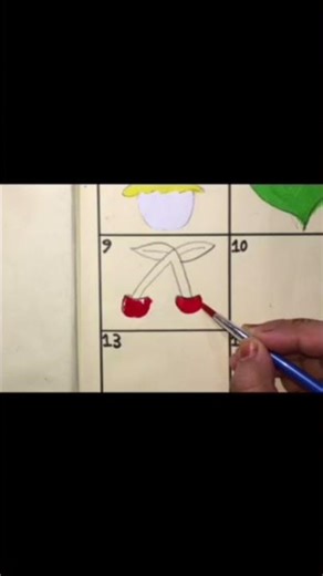 How to Draw and Paint Cherries | Easy Step-by-Step Drawing for Kids 🍒 #art #