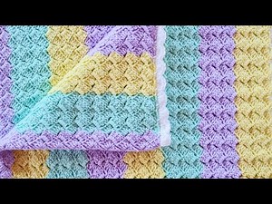 How to Crochet a Blanket LEFT HANDED - The Sober Granny Baby Blanket!