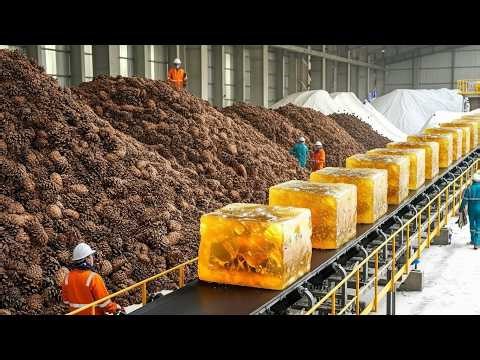 Inside The Pine Tree Factory: Harvesting, Resin Tapping & Pine Nut Processing (Full Process)