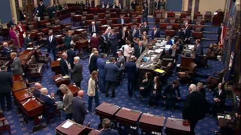 Senate initiates passage vote on legislation to end shutdown then into 41 days