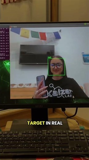 Automatic turret with an AI-based tracking system Computer vision tracks it in real time